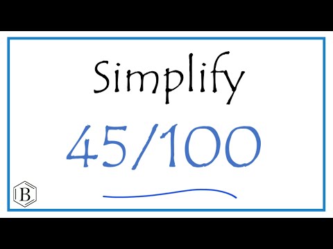 How to Simplify the Fraction 45/100