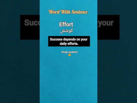 Effort word urdu meaning with sentenceπ #studystudio92π #shortsfeed #effort #englishgrammar