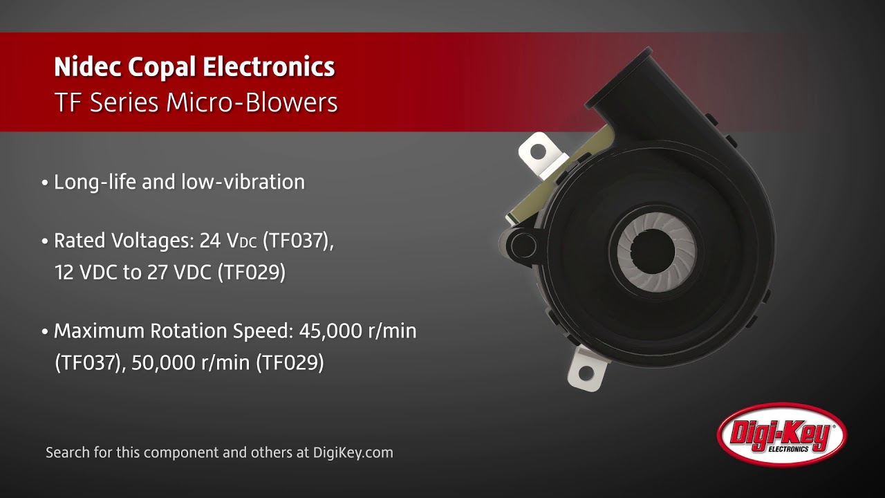 Nidec Components Corporation TF Series Micro-Blowers | Digi-Key Daily