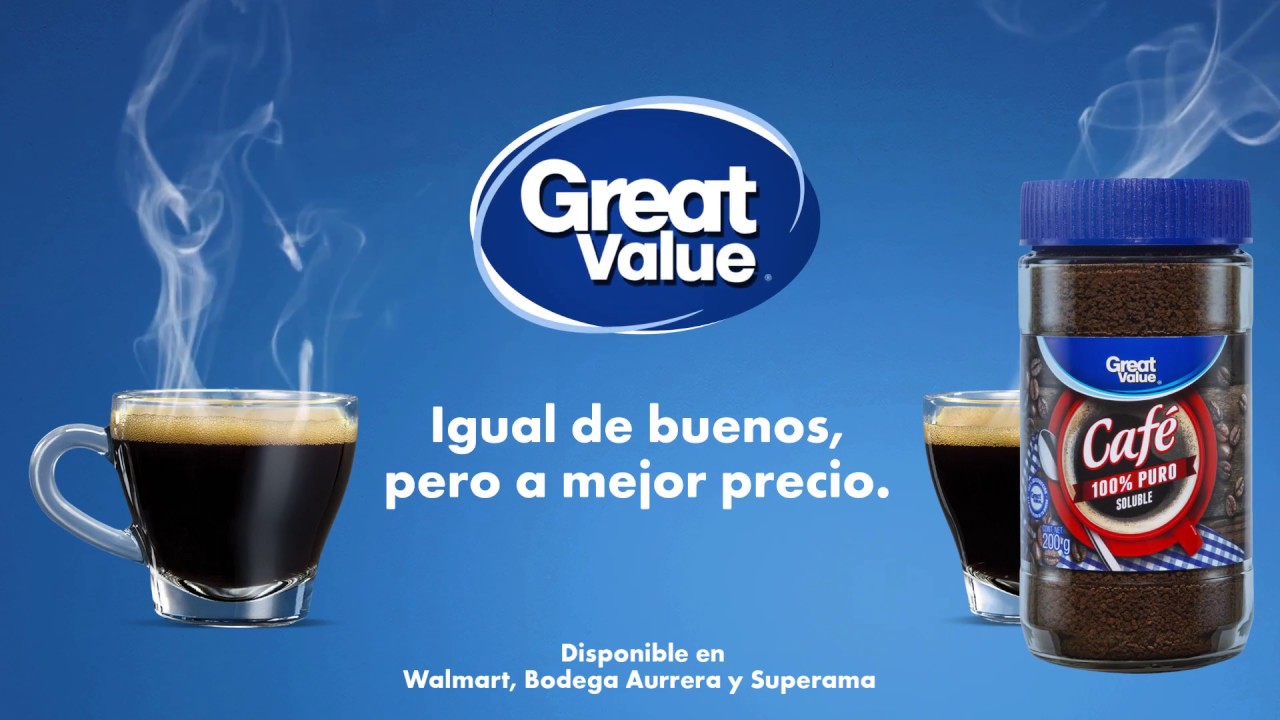 ¡Prueba el nuevo café soluble, Great Value!