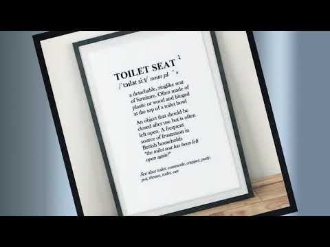 BP-58 Wall Art Posters Bathroom Funny Quotes "TOILET SEAT"