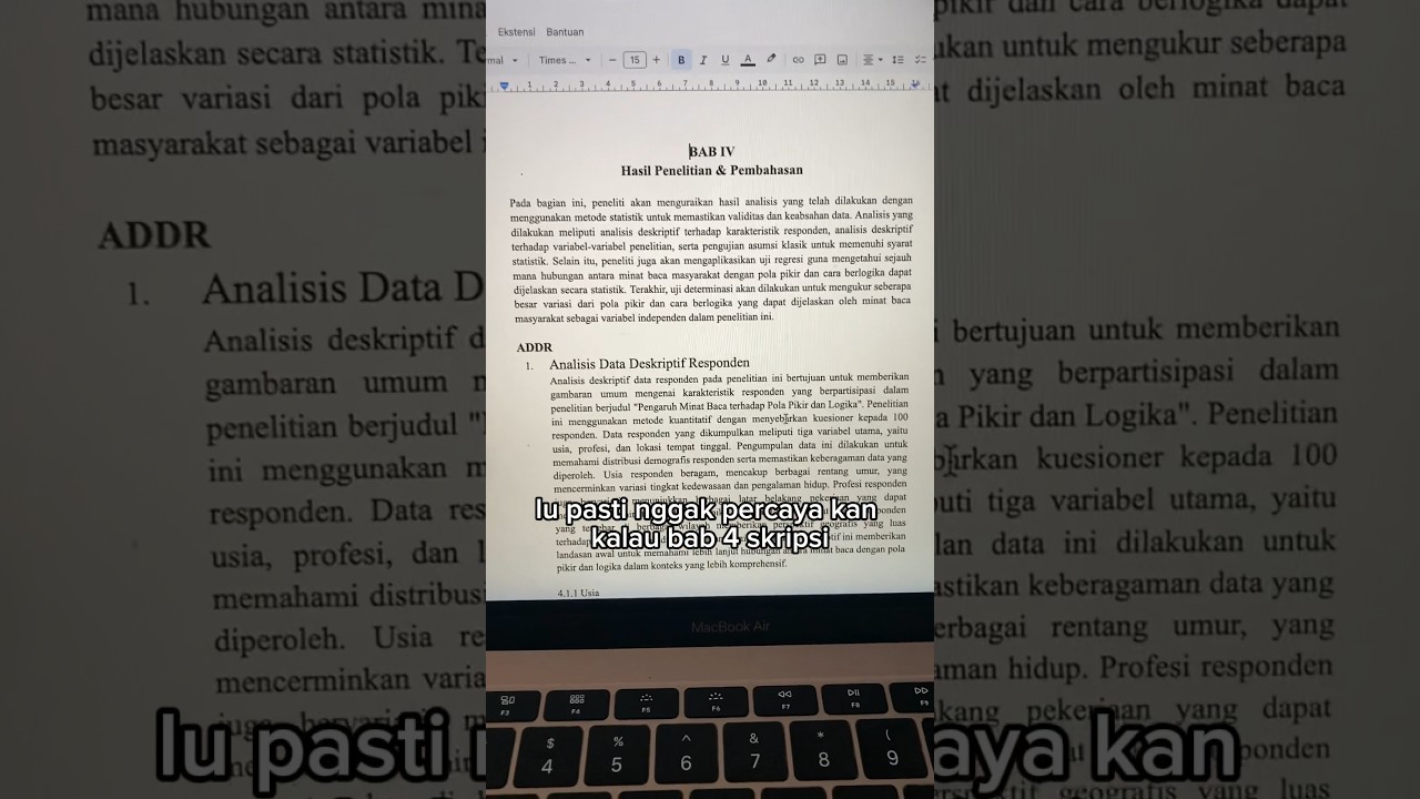 Making chapter IV of a quantitative thesis is really easy #student #lecturer #thesis