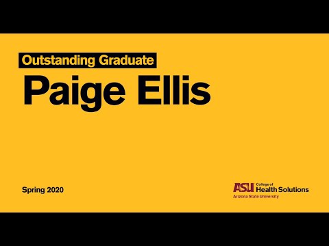 ASU College of Health Solutions Outstanding Undergraduate Student: Paige Ellis