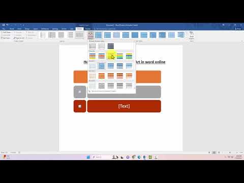 How to convert table to smartart in word online