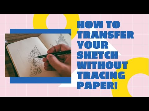 How to transfer a drawing onto a canvas/paper (without tracing paper)