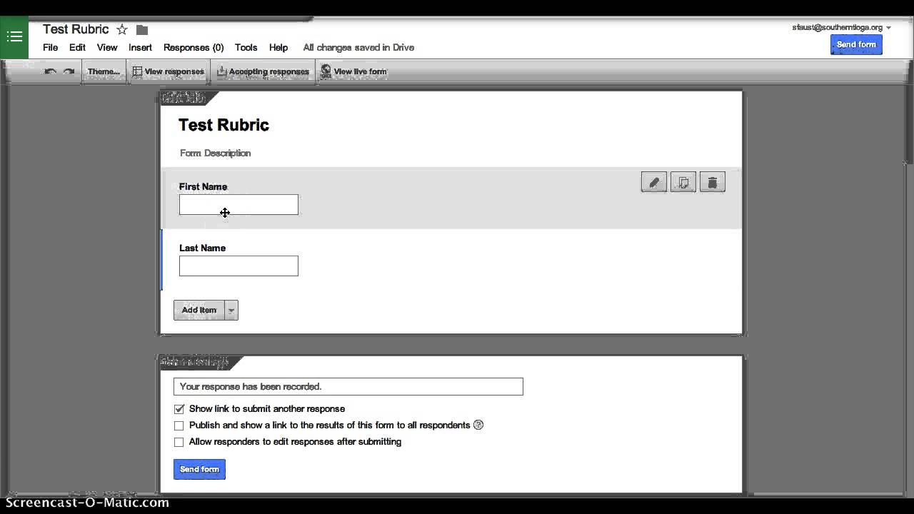 How To Create a Rubric with Google Forms
