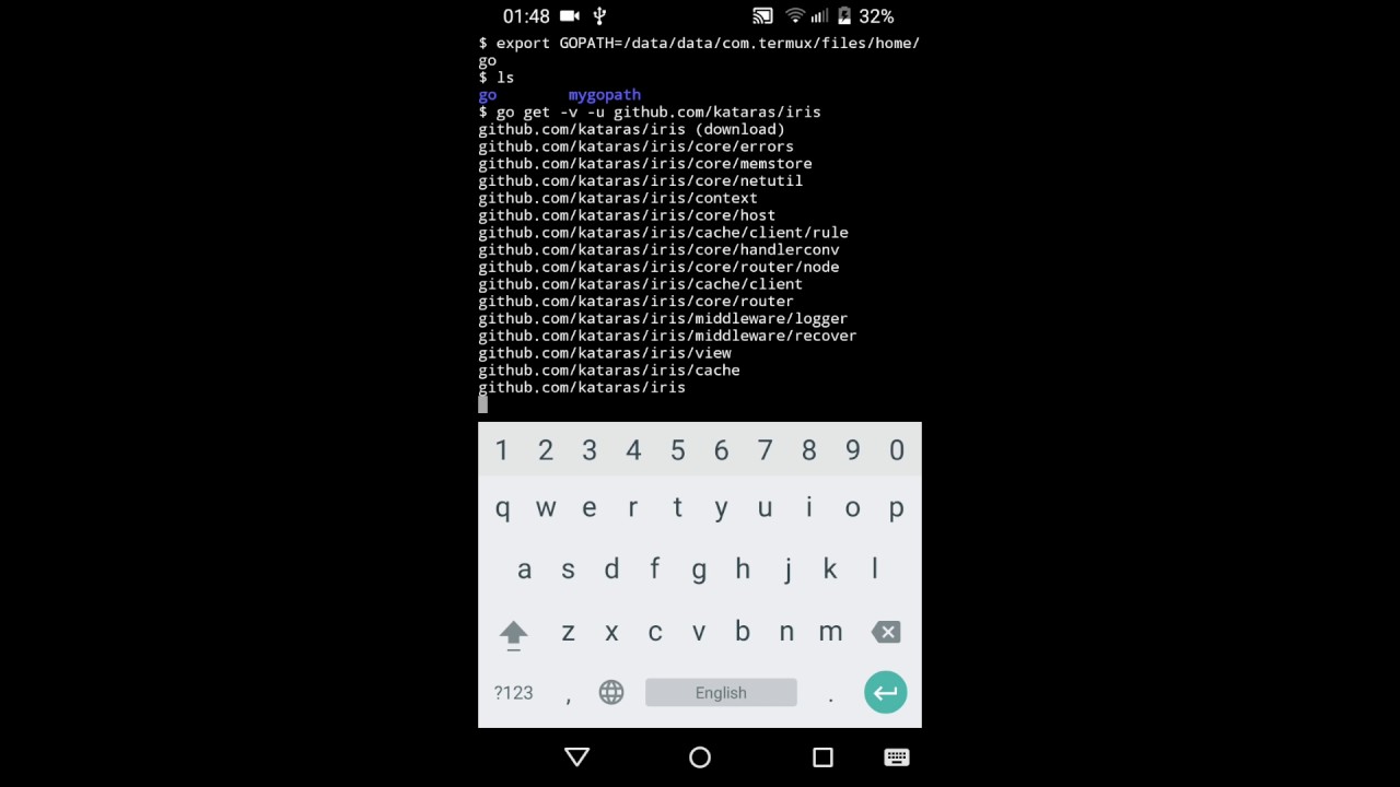 Run a custom HTTP Server from Android using Iris web framework (golang)