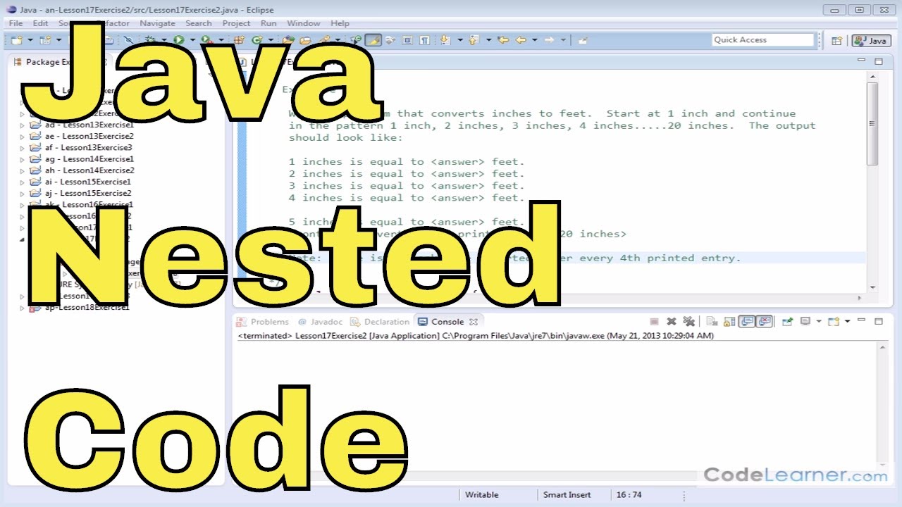 17y - Learn Java Code Blocks - Exercise 2