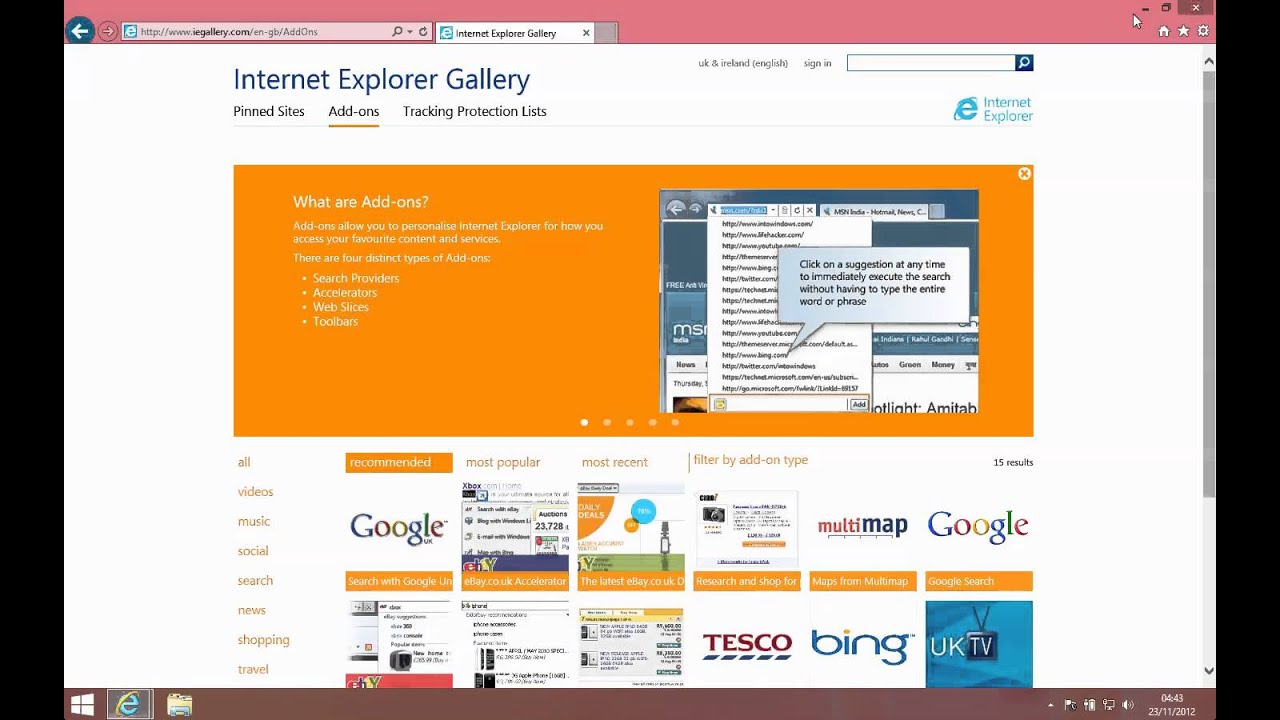 100 Windows 8 Tips and Tricks - 74 - How To Change Default Search Engine On IE 10.mp4