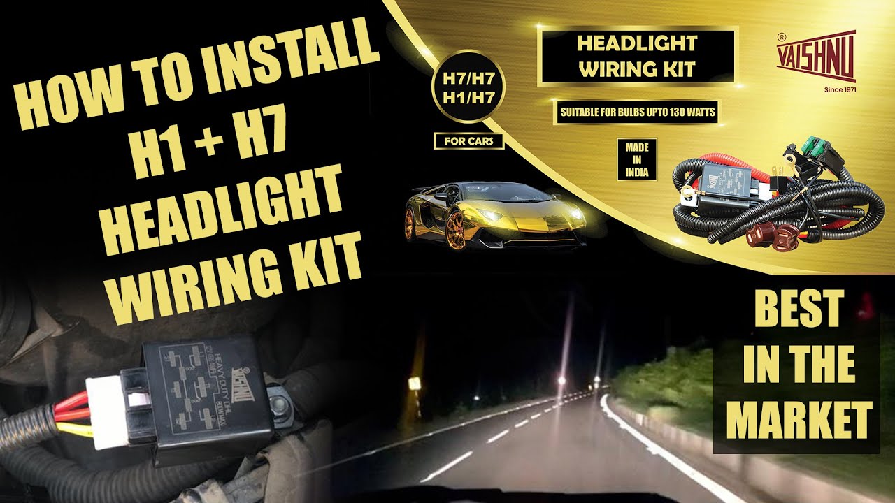 How to Install VAISHNU H1 + H7 HEADLIGHT WIRING HARNESS - Step by Step Guide. BEST Relay Kit