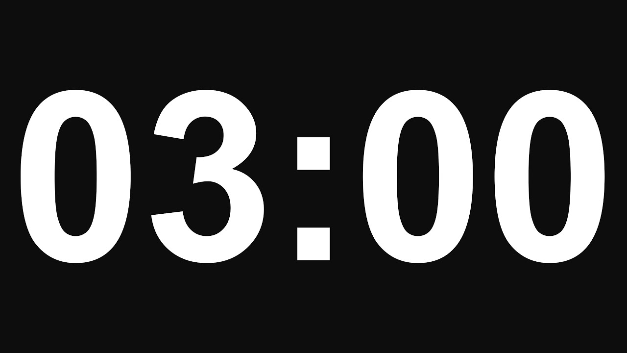 3 Minute Timer - No Alarm - 8K