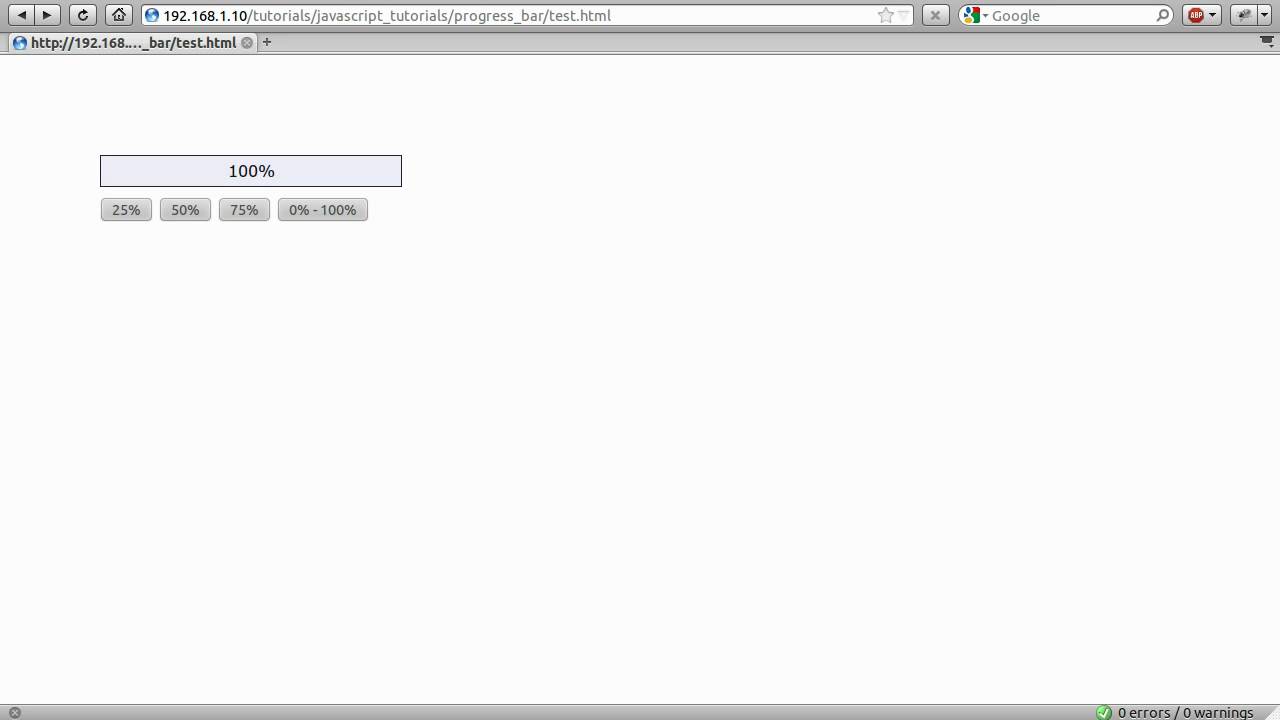 JavaScript Tutorial: Simple Progress Bar [part 00]