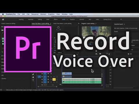 How to Record Voice Over Inside Premiere Pro CC 2020