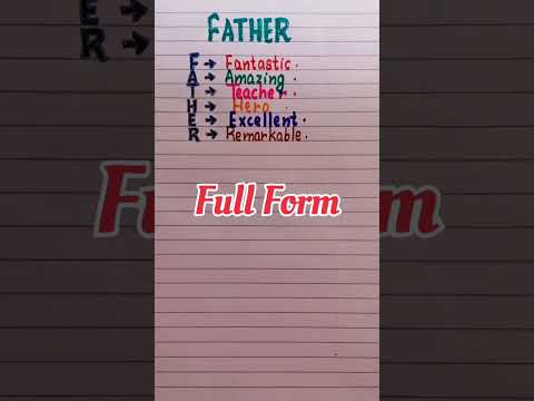 Meaning of Father | Full Form of Father #father #shorts #fathersday #viral