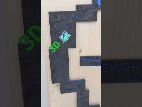 3d map print lehigh river
