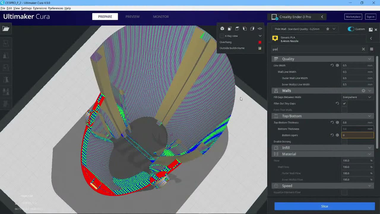 Swift S-1 glider - Cura Settings