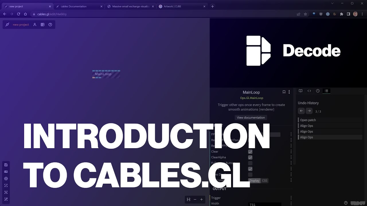 Introduction to Cables.gl (1/13)