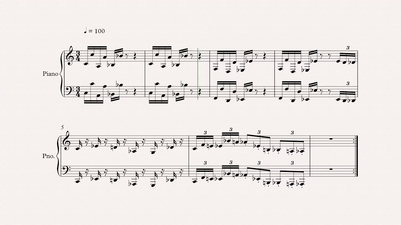 Super Mario Bros. (NES) - Underworld Theme - Piano Sheet Music