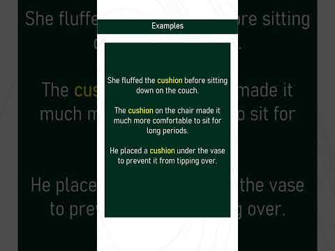 cushion # Expand Your English Vocabulary