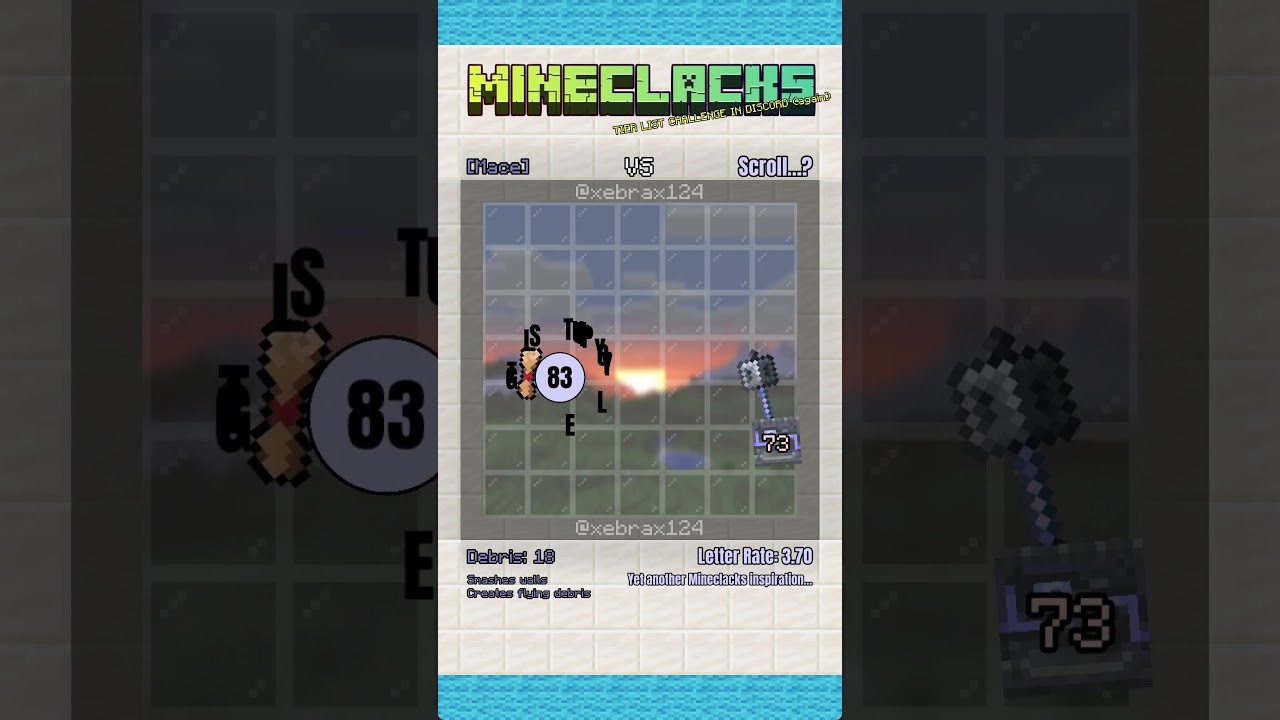 Mace vs Scroll...? #minecraft #satisfying #simulation #earclacks #weaponball