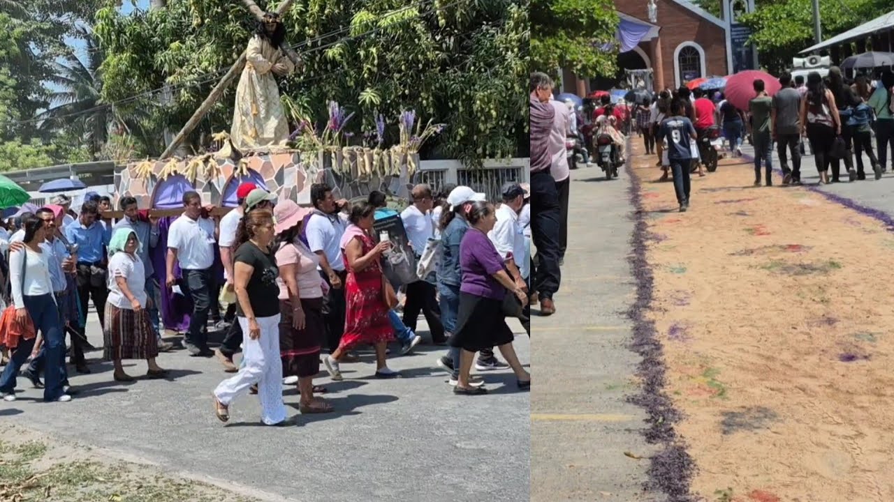 This is how the Stations of the Cross ended | We arrived at the Parish and this is how everything...