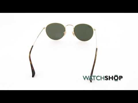 Ray-Ban Men's Round Flat Lens Sunglasses (RB3447N-001/30-50)