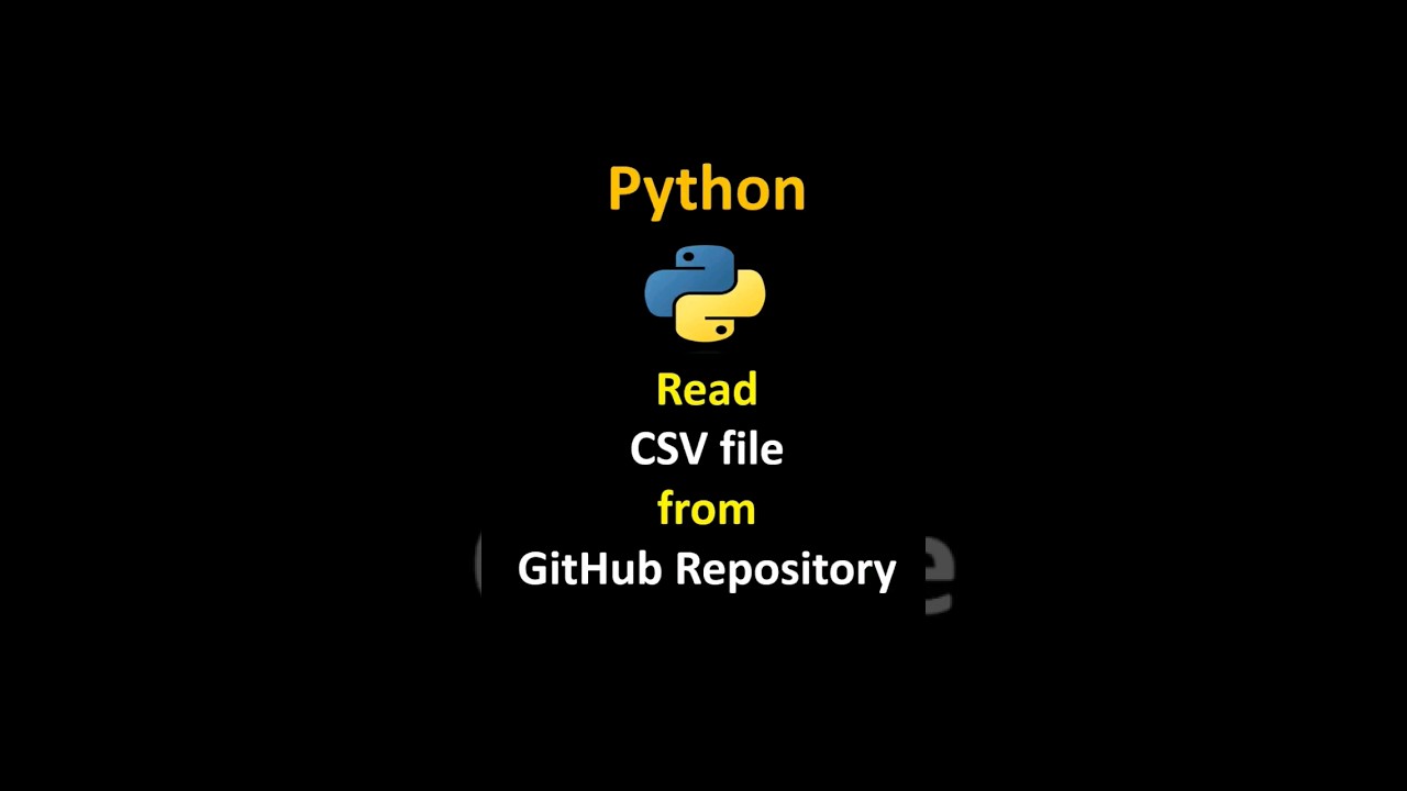 Python: Read CSV file from GitHub Repository #python #coding #csv #github