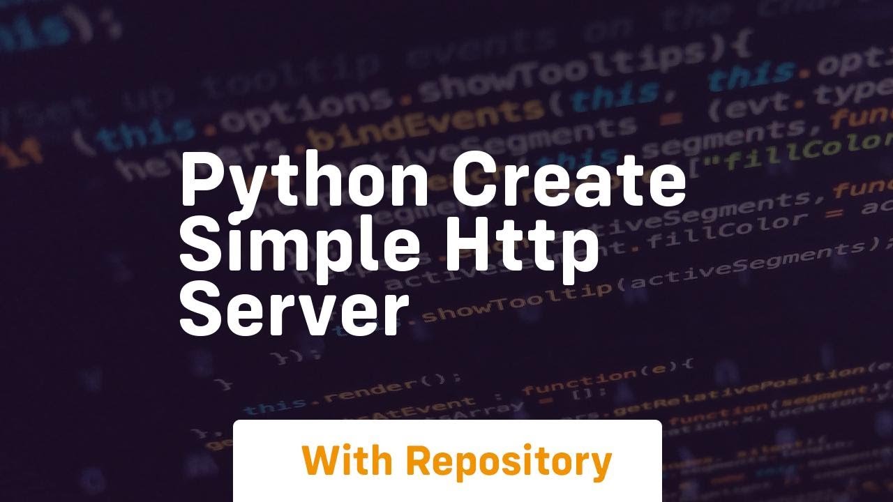 python create simple http server