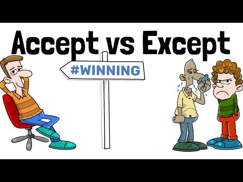 Accept vs Except - English Speaking Practice
