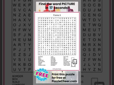Frame It Word Search-Find PICTURE #wordsearch #wordgames #puzzlegame #wordpuzzle #pictureframe
