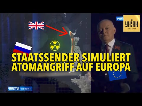 Eerie images on Russian state broadcaster: simulation of a nuclear strike against Europe