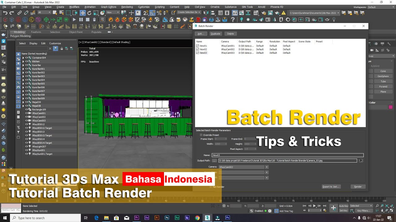 Tutorial 3Ds Max - Tutorial Batch Render