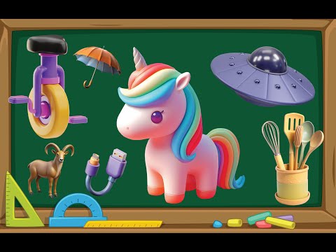 Letter - U - Learn Things and Animals that begin with Letter U - Nursery Kids and Children - English
