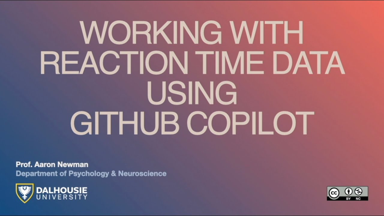 Working with Reaction Time Data Using GitHub Copilot