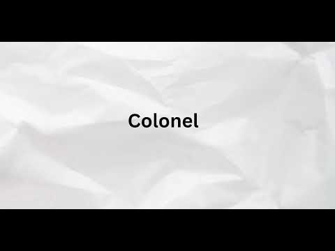 How to produce colonel | English guide pronunciation