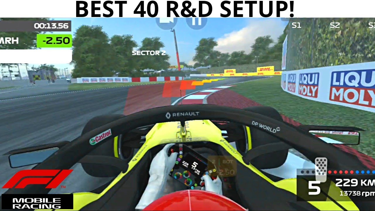 F1 Mobile Racing Best 40 R&D Setup!