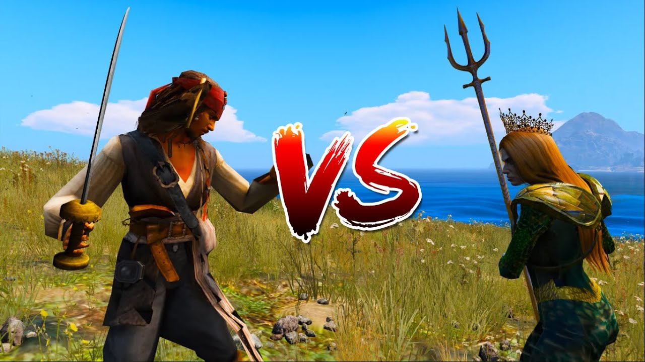 Johnny Depp vs Amber Heard - Jack Sparrow vs Queen Mera (GTA 5)
