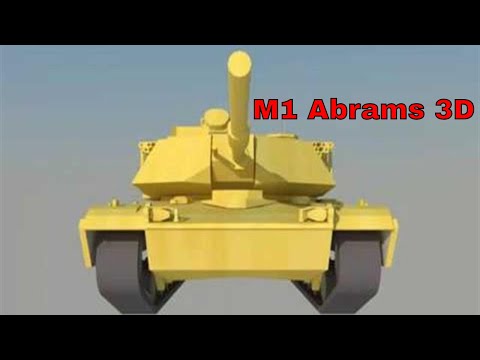 3D Model of M1 Abrams Military Tank Review