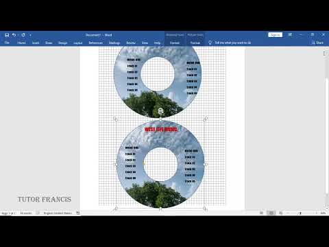 How to design a DVD CD Label in any version of Microsoft Word even without the Avery DVD Template