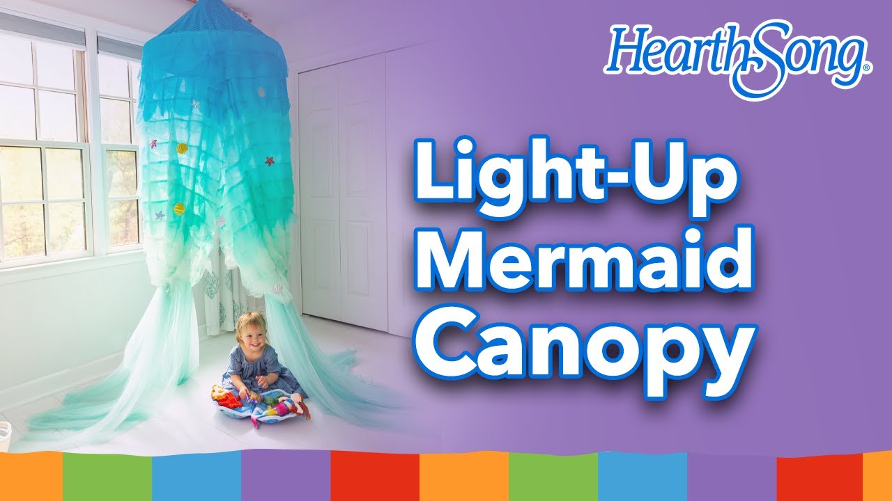 HearthSong Light-Up Mermaid Canopy Offers Imaginative Play with an Underwater Feel