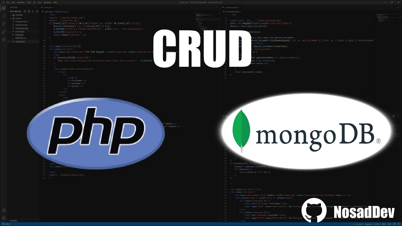 PHP CRUD MongoDB