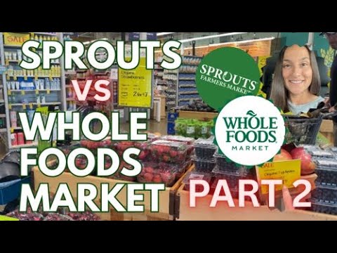 PART 2: Sprouts VS Whole Foods Market Organic Produce & Frozen Food BATTLE!