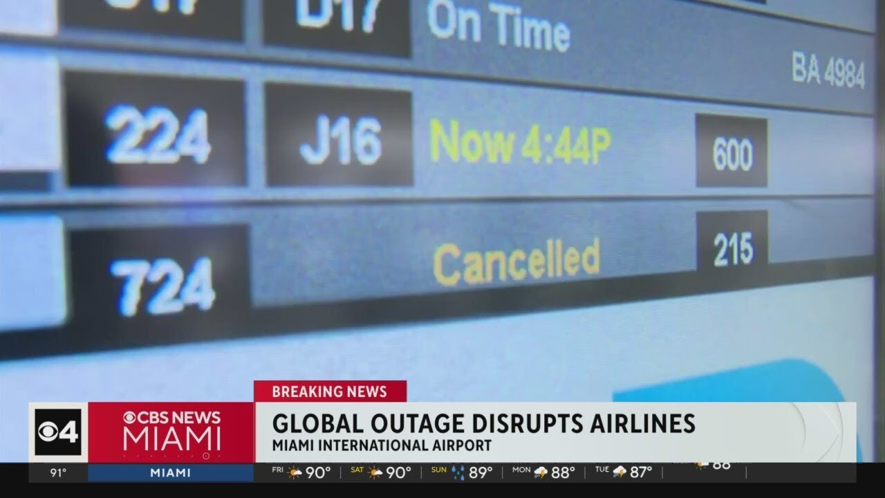 Global Microsoft outage caused by CrowdStrike glitch disrupts South Florida airlines