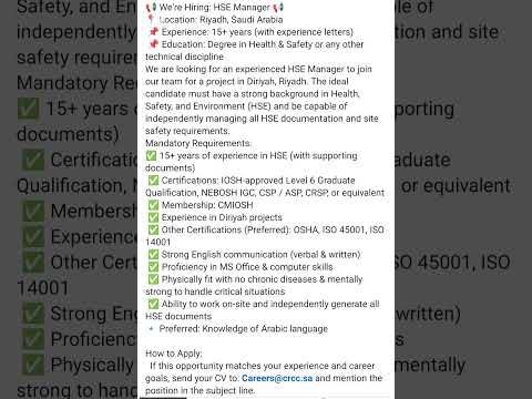 ???? Top Job Opportunities in HSE, Civil, Mechanical, Chemical & More! | Career Nexus Hub#careergrowth