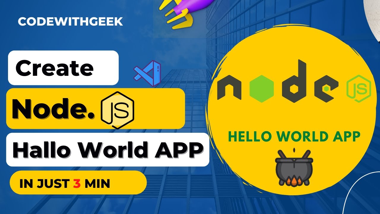 Node.js Server setup with express | Hallo World app + Best way to code