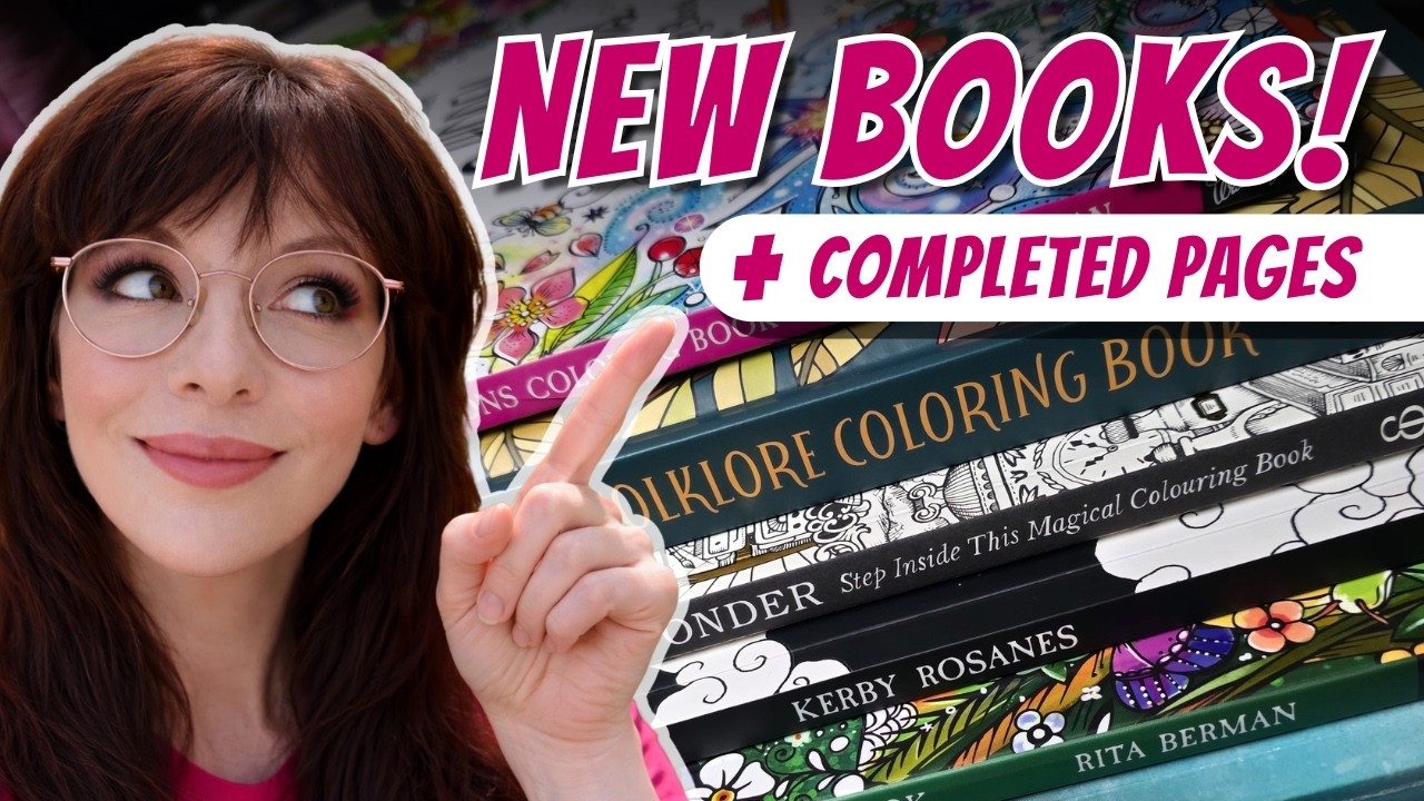 My Completed Pages | NEW BOOKS & Sticker Haul | Adult Colouring Chatty Update