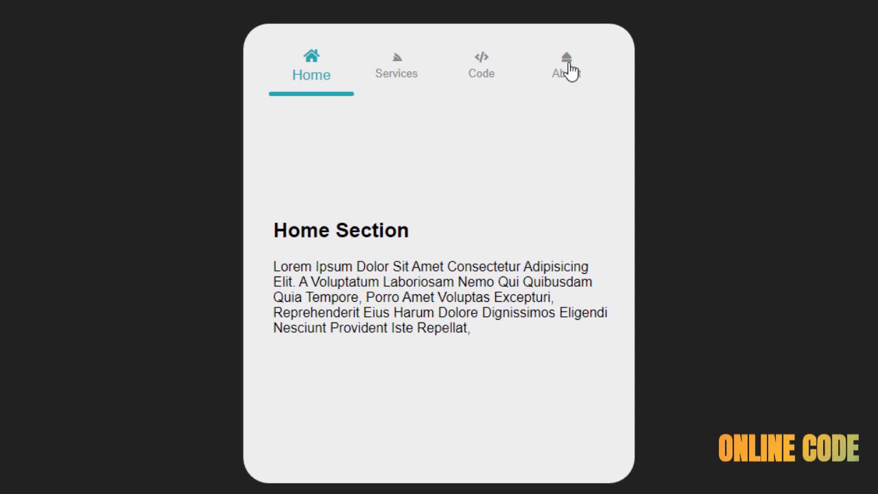 Create Animated Tabs with Indicator using HTML, CSS and JavaScript