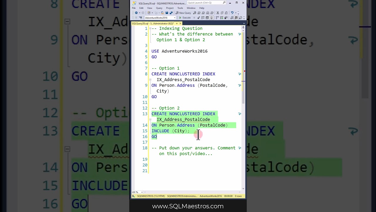 SQL Server Shorts - SQL Server Training, SQL Server Video Courses, SQL ... SQL Server Shorts - SQL Server Training, SQL Server Video Courses, SQL ...