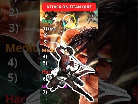 Only Real Attack on Titan Fans can guess these characters! Attack on Titan Quiz Challange #aot #quiz