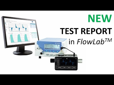 New Test Report Capability in FlowLab, , our PC software for our gas flow analyzers